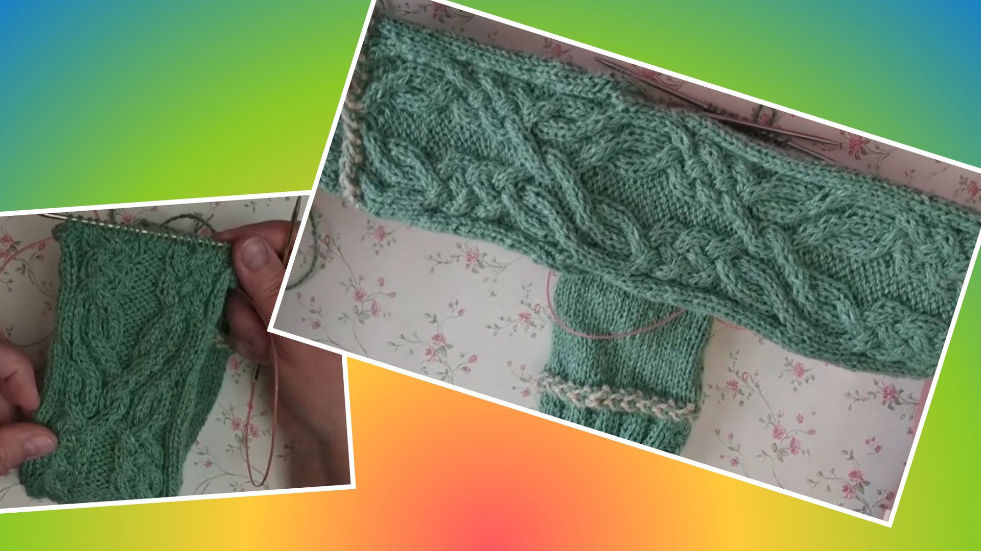 Красивые носочки спицами с аранами и латвийской косичкой⚡ Часть 2🧶