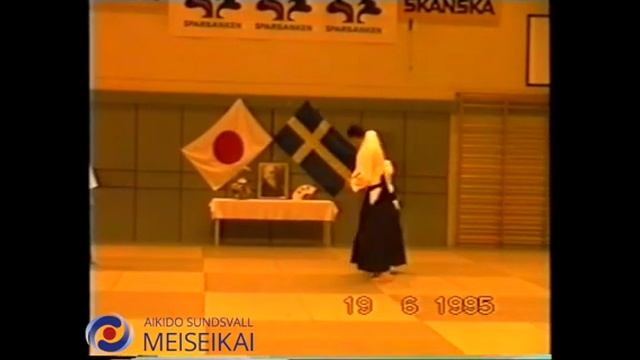 4 Aikido Shomen Uchi Sankyo Nishio Sensei Uppsala 1995