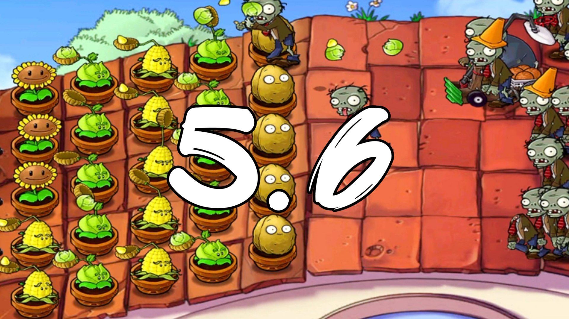 РАСТЕНИЯ ПРОТИВ ЗОМБИ / PLANTS VS ZOMBIES Прохождение уровня 5.6