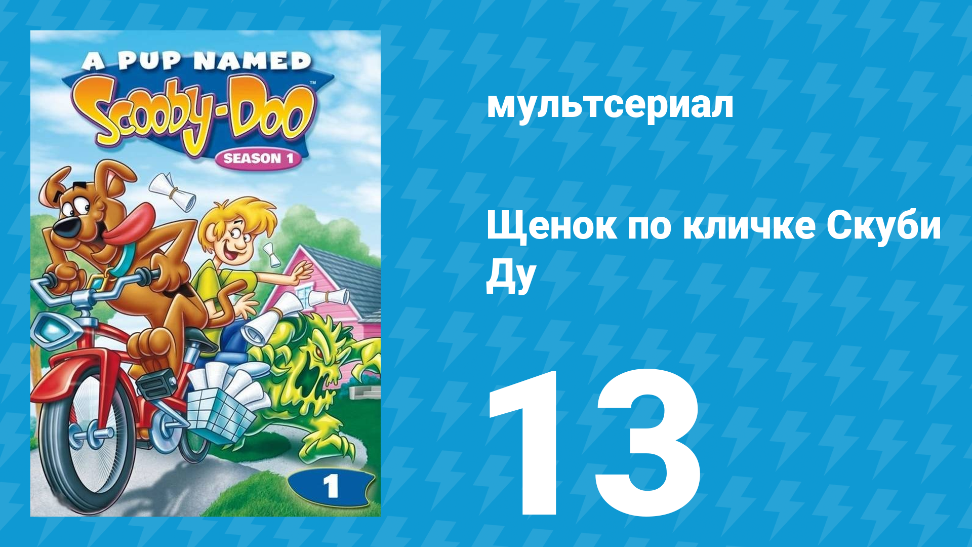 Щенок по кличке Скуби Ду 1 сезон 13 серия «Свет... Камера... Монстр» (мультсериал, 1988)