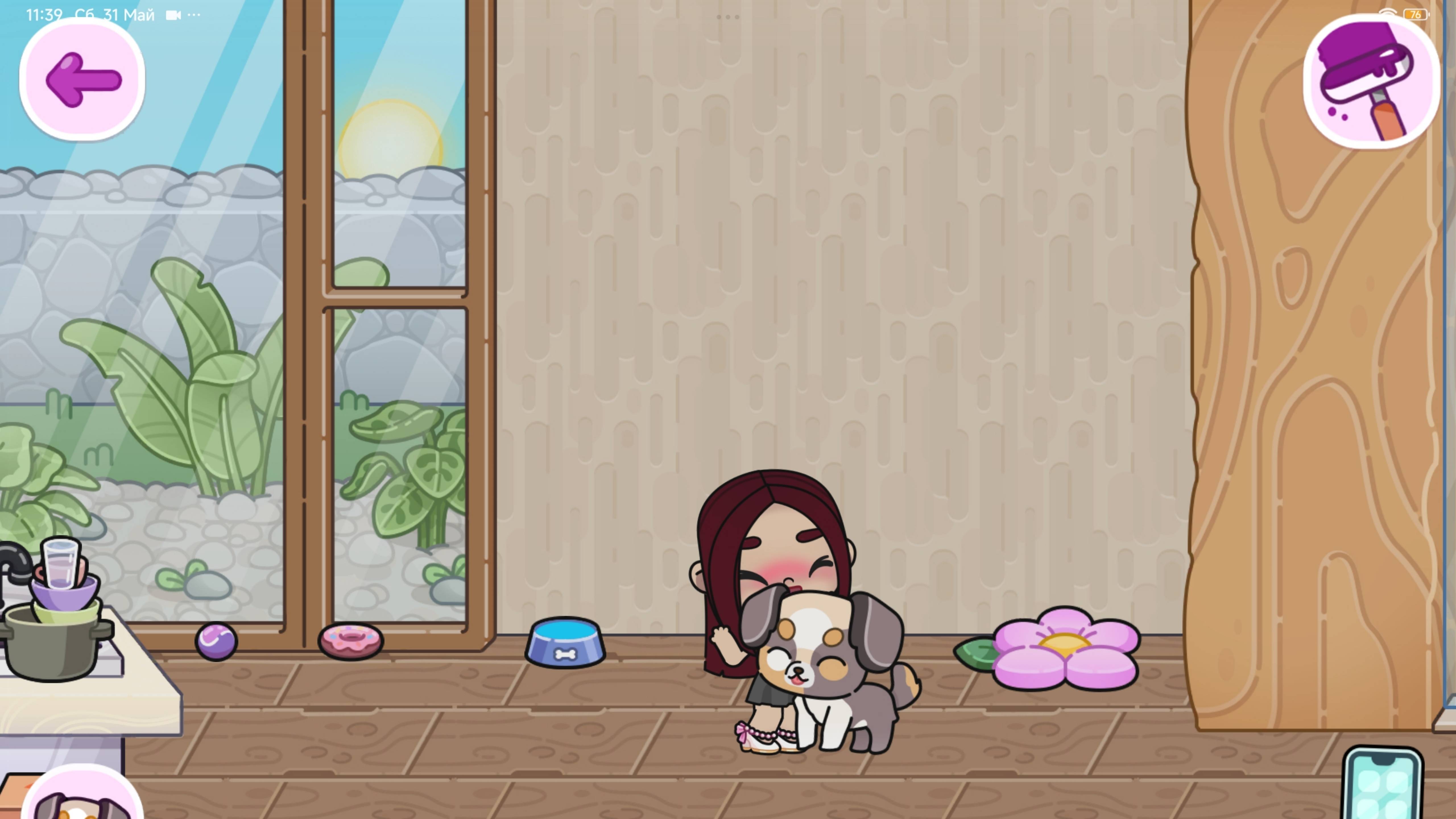 Купила дочке щенка ~показала своё лицо?~ нет