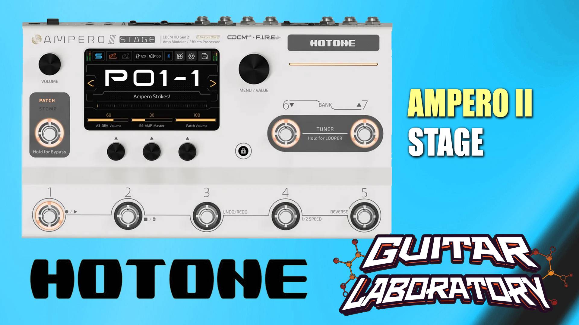 Гитарный процессор Hotone Ampero II Stage || Подходит также для баса, акустики, клавиш и вокала