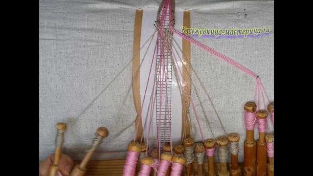 Плетение пояса на коклюшках 1
