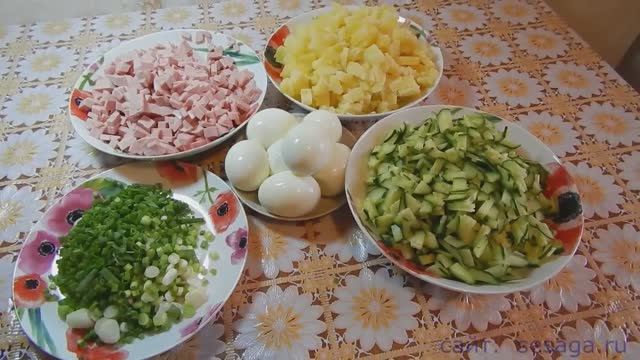 Как сделать окрошку на сыворотке из кефира