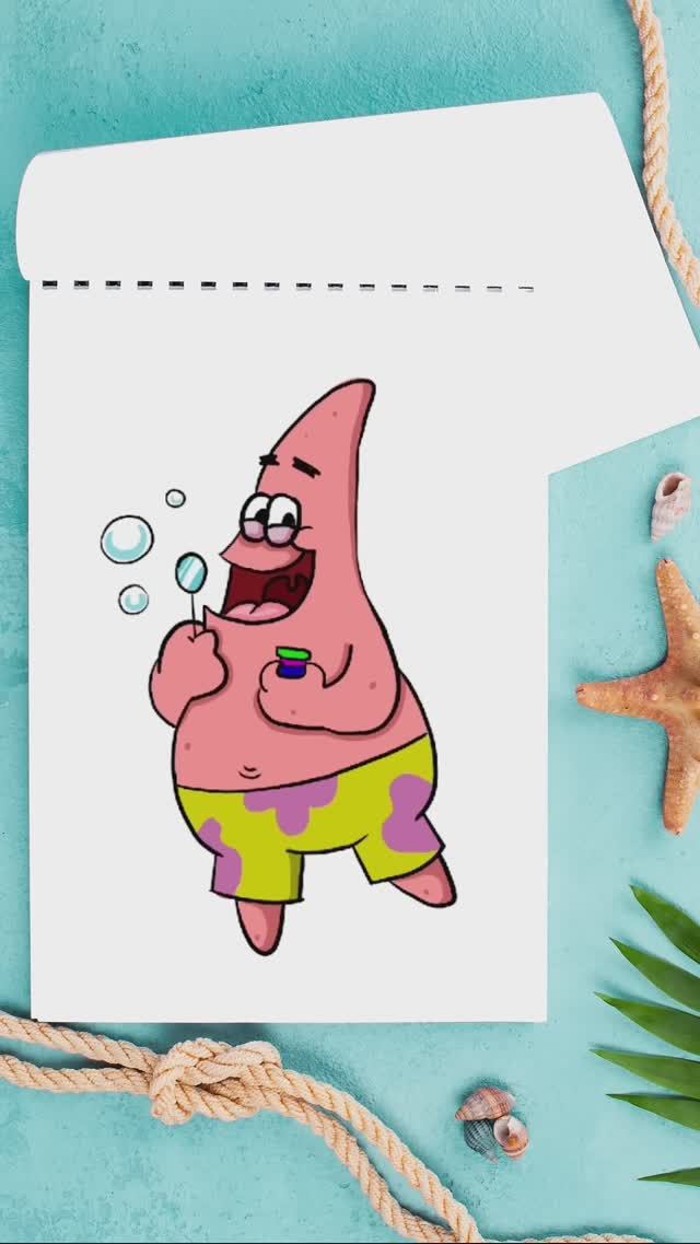 Как легко нарисовать Патрик Стара⭐