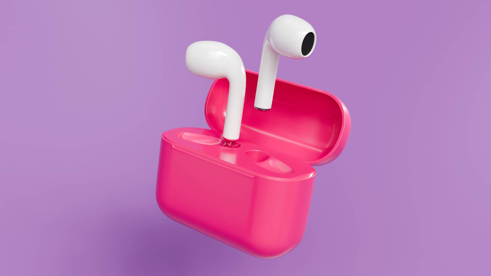 Беспроводные наушники в кейсе, 3D. Сделано в Blender | Motion Design