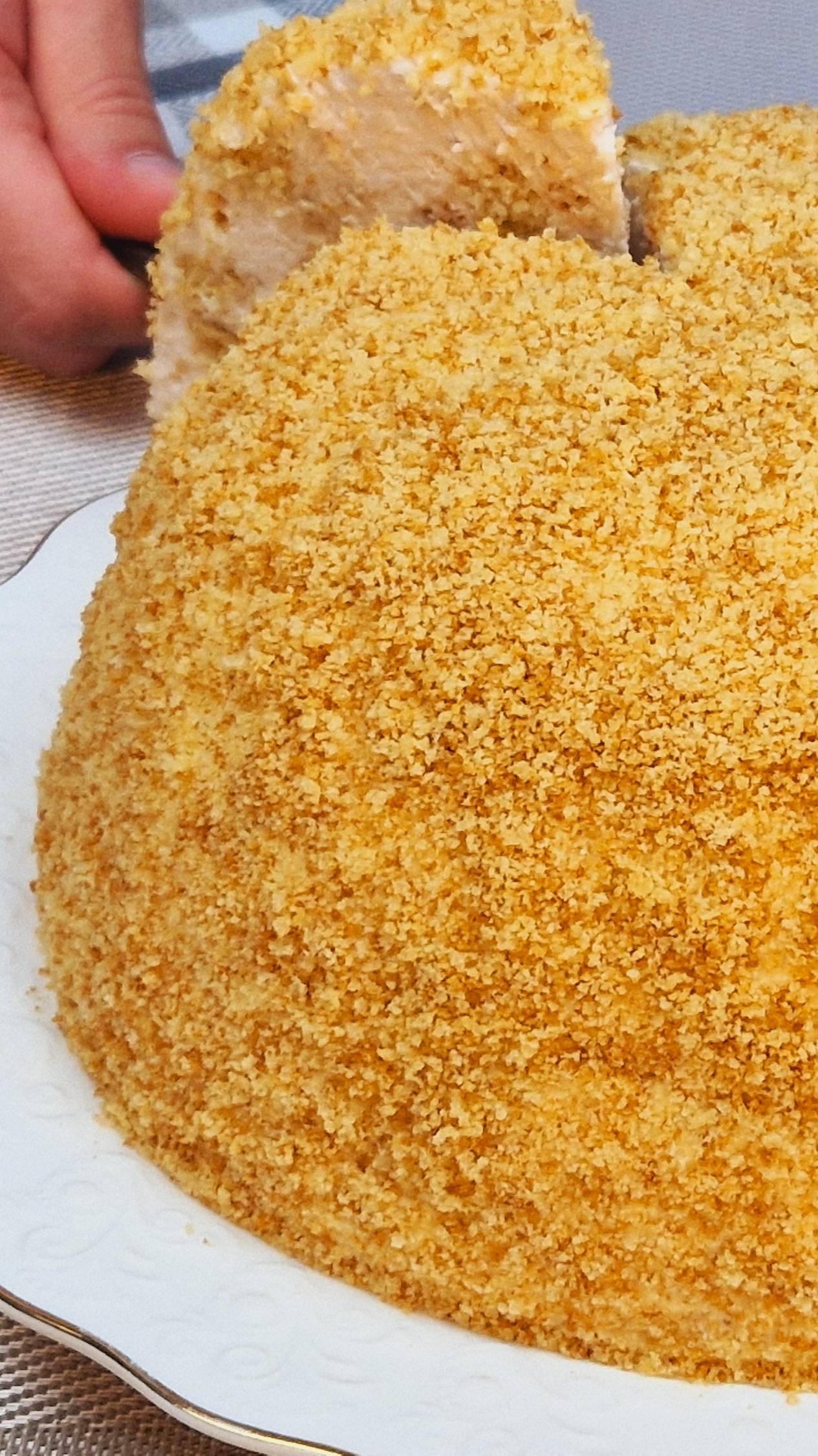 Торт Чудо Сметанник | Крем, тающий во рту | vkusnoprostobystro | #shorts  #торт #рецепты