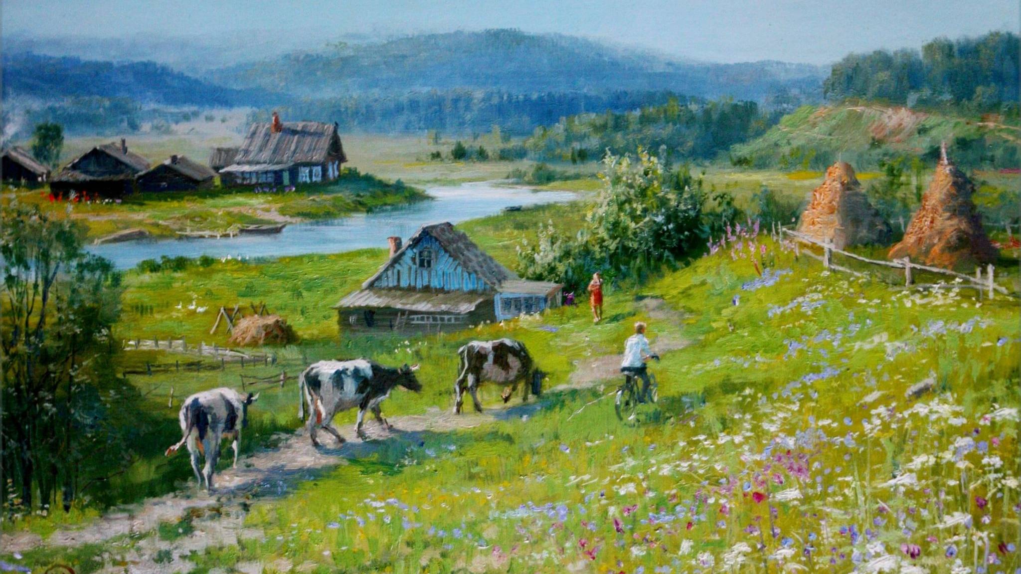 гусыни сели на гнезда