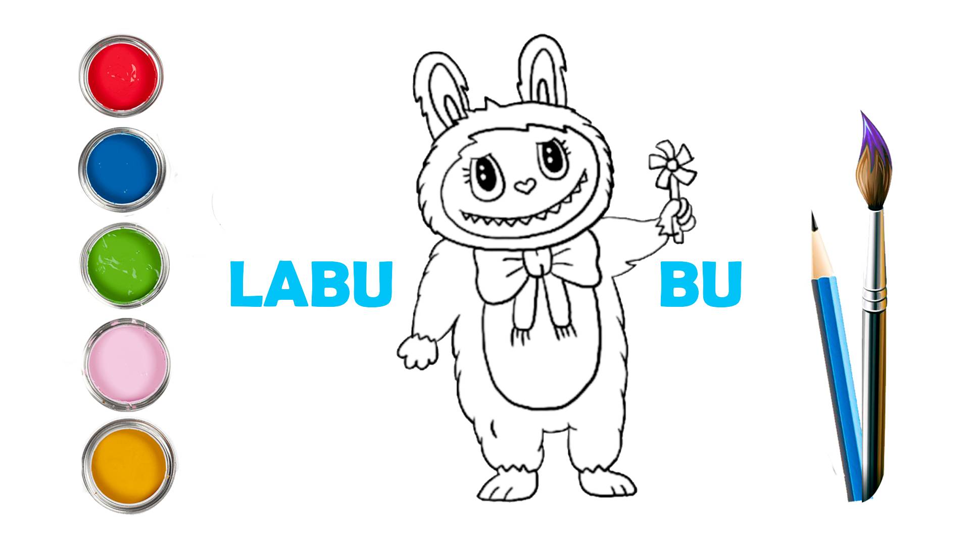 Как нарисовать ЛАБУБУ легко, пошагово и раскрасить его!