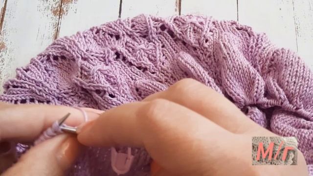 Как спицами вязать шишки.