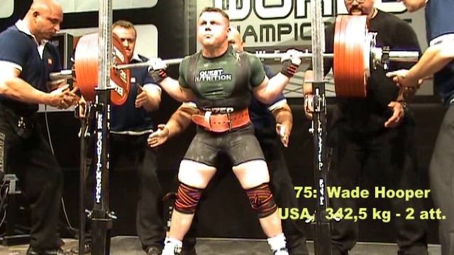 Вейд Хупер. Hooper Wade . пауэрлифтинг. приседания. whooper_sq342 Чемпионат Мира 2007г. Зольден.