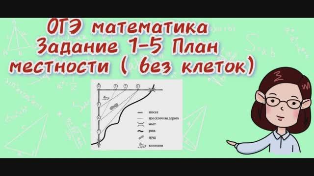 ОГЭ математика Задания 1-5 План местности ( без клеточек)