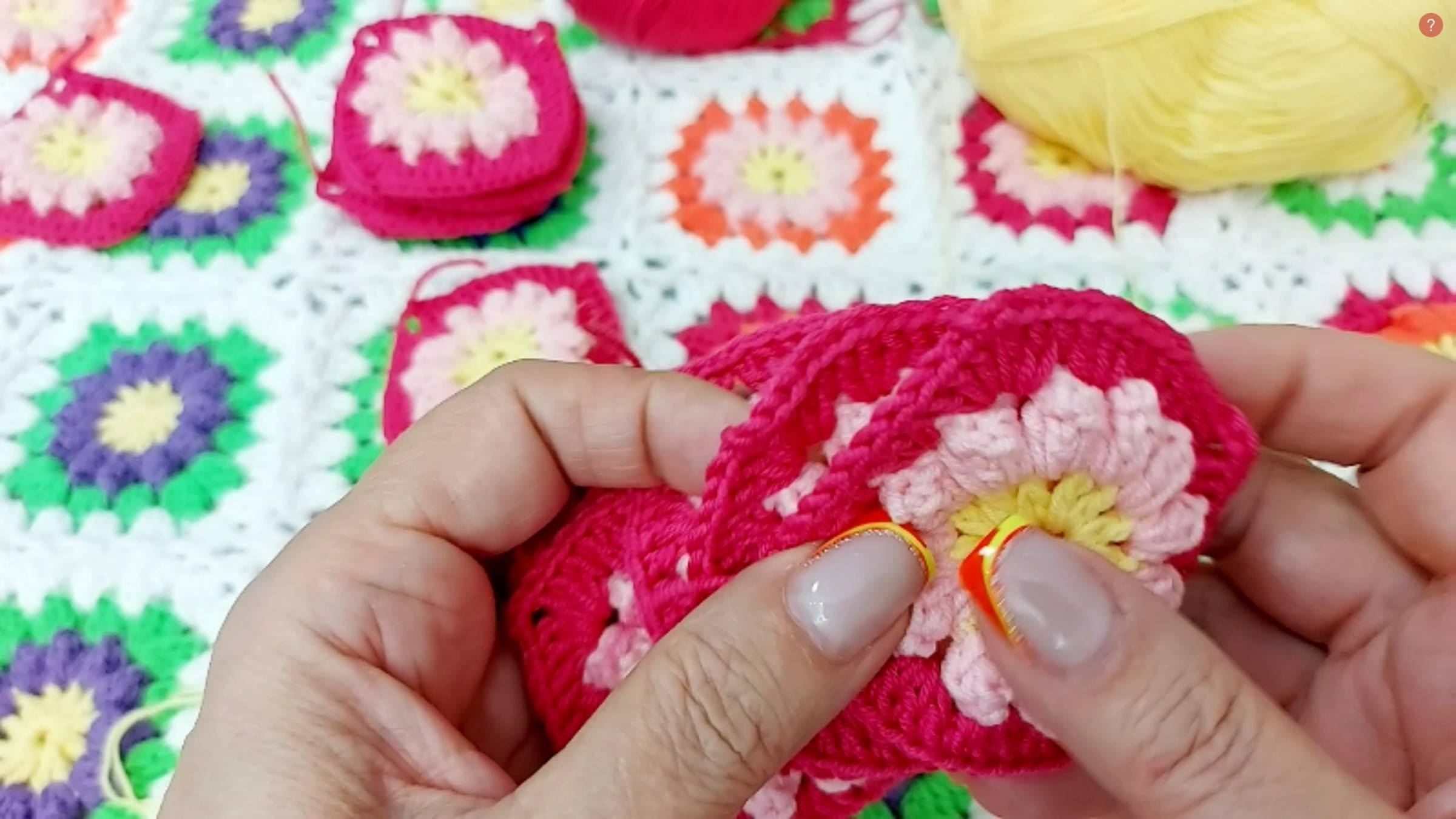 Избавляемся от остатков пряжи. Подробный мк.