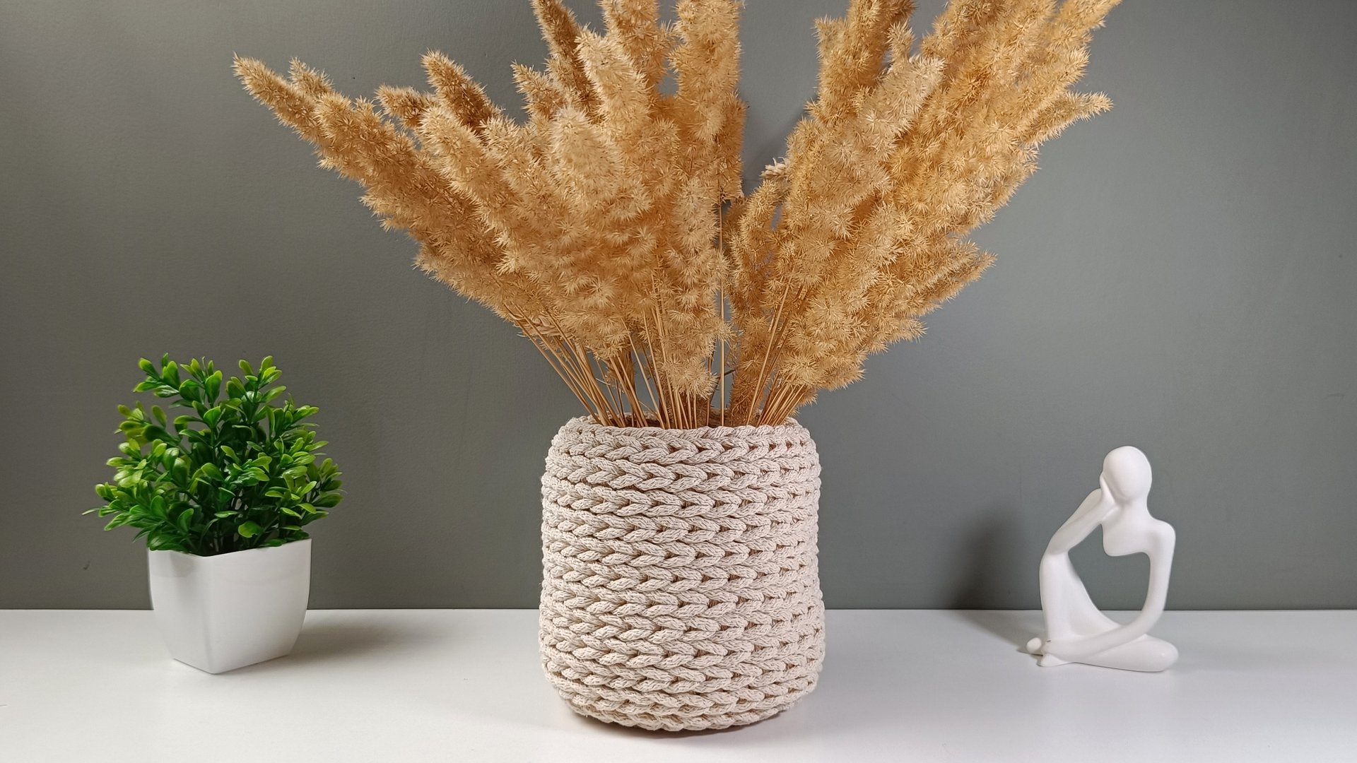 Вяжем корзину из хлопкового шнура