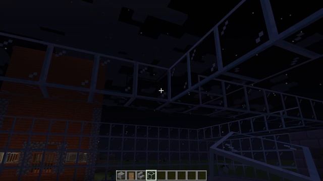 как построить дом из стекла и кирпича в minecraft 1.16.5