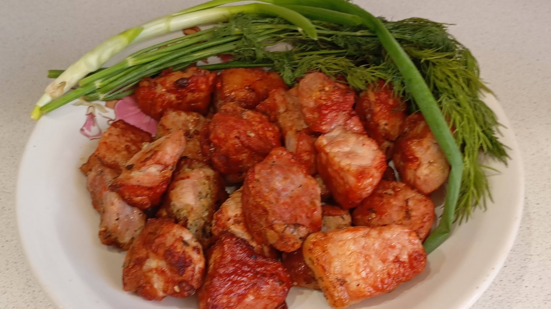 Шашлык из свинины в аэрогриле.