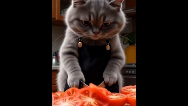 Мася готовит вкусный завтрак на двоих