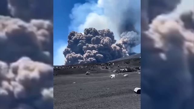 Взрыв вулкана Этна в Италии 02.06.25