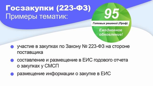 Готовые решения (Проф). Госзакупки (223-ФЗ)