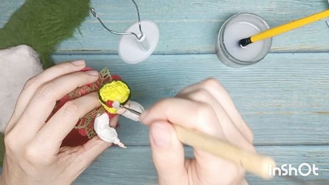 Ватная игрушка "Цветочная фея", часть 8. Веночек, крылья и блёстки