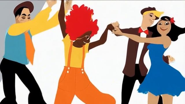 Танцующие человечки / рок-н-ролл / футаж