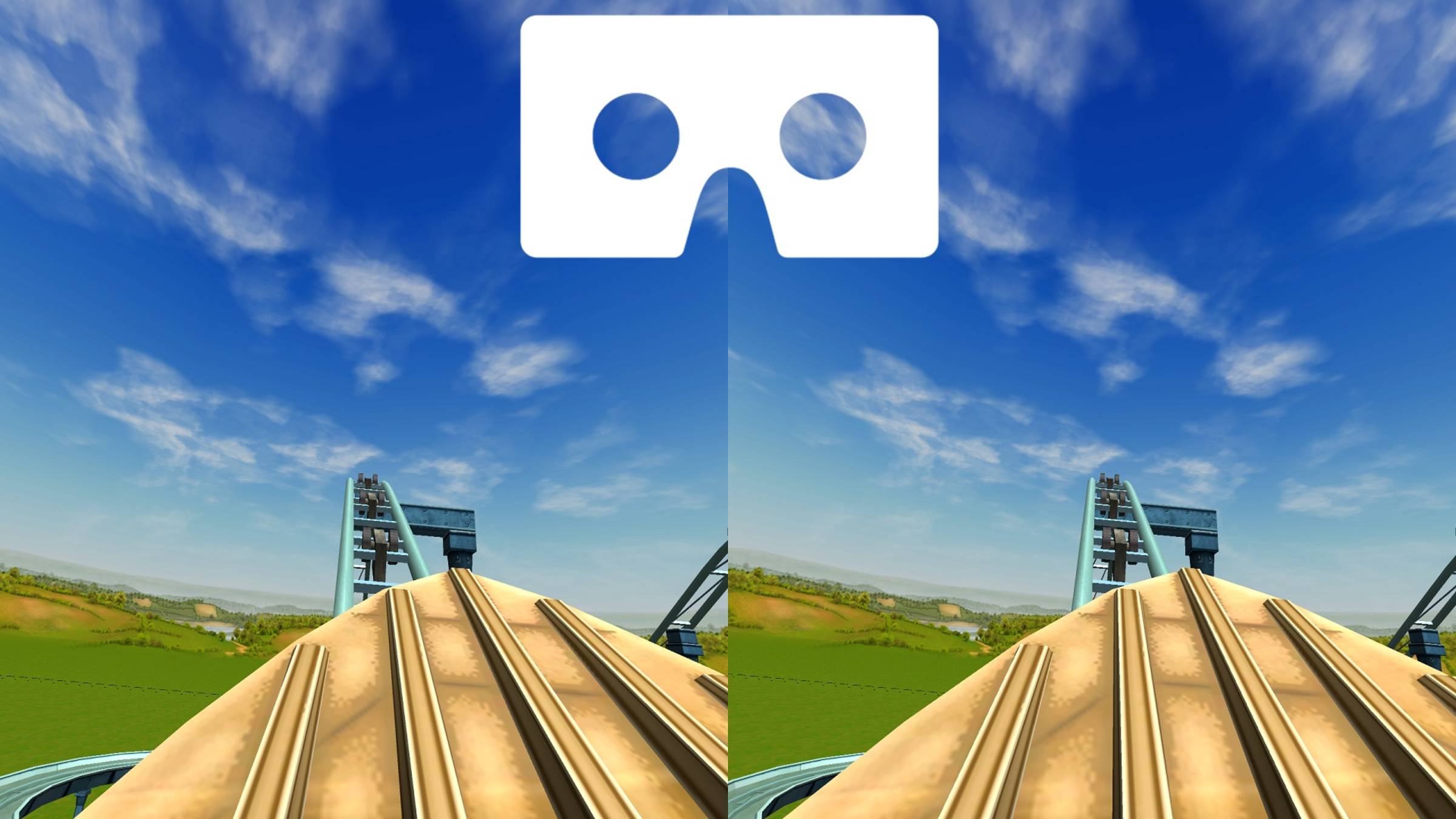 Водные горки 3Д VR RCT3 3D video SBS