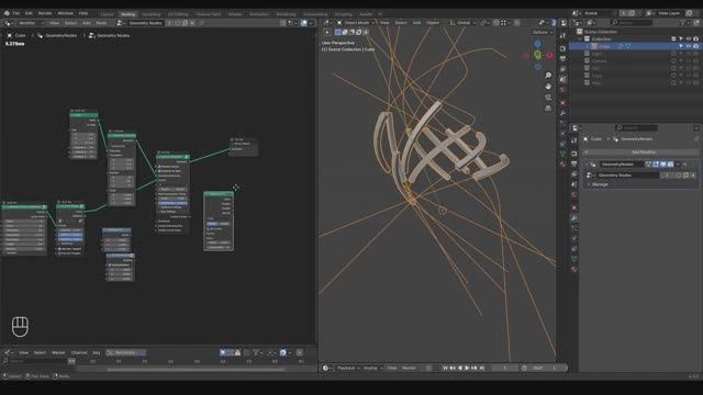 Sample Curve Node To Make(Образец Узла Кривой для создания)26Geometry Nodes