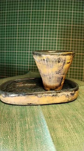 Нежная чайная пара. Глина брауни