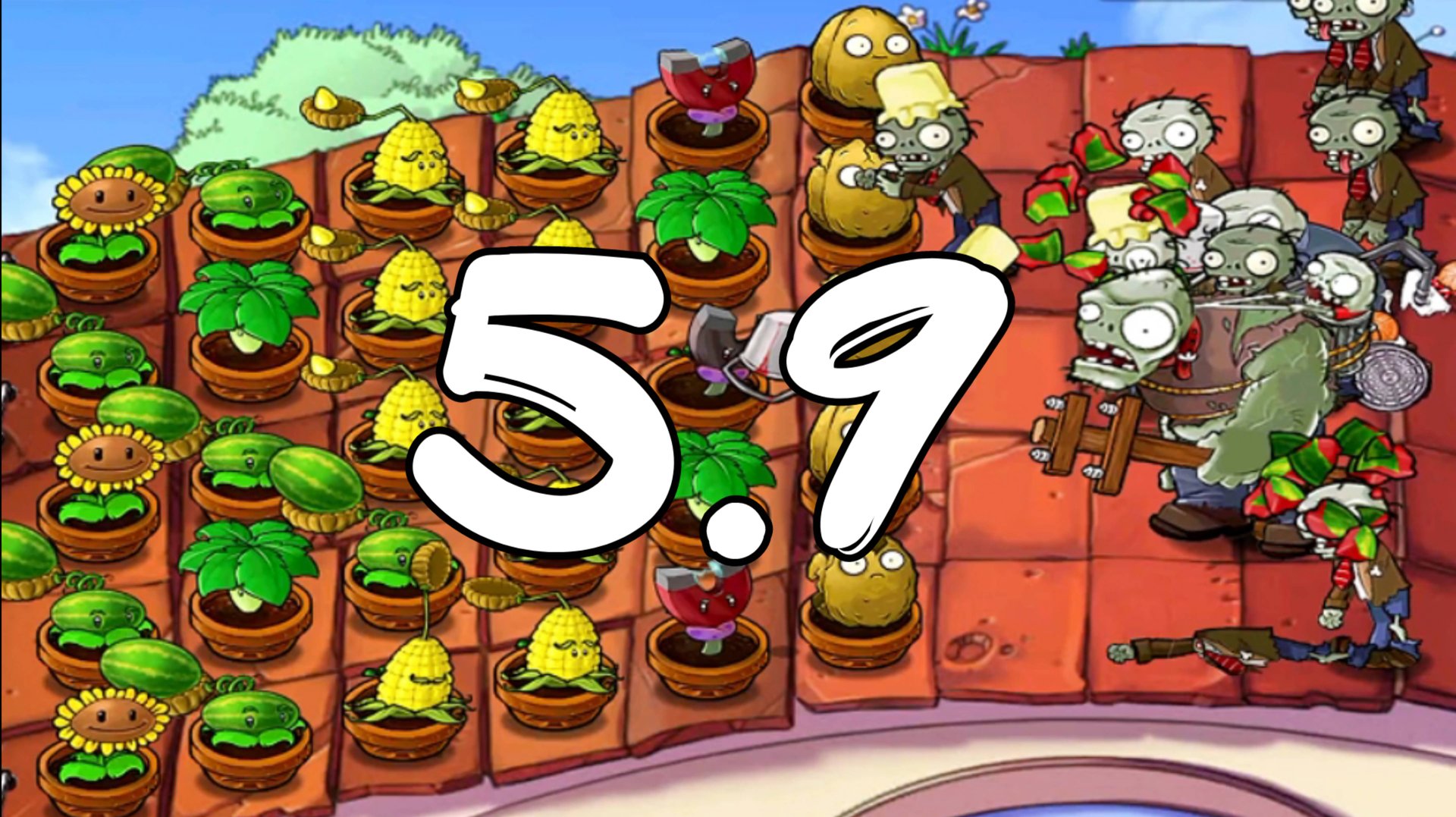 РАСТЕНИЯ ПРОТИВ ЗОМБИ / PLANTS VS ZOMBIES Прохождение уровня 5.9