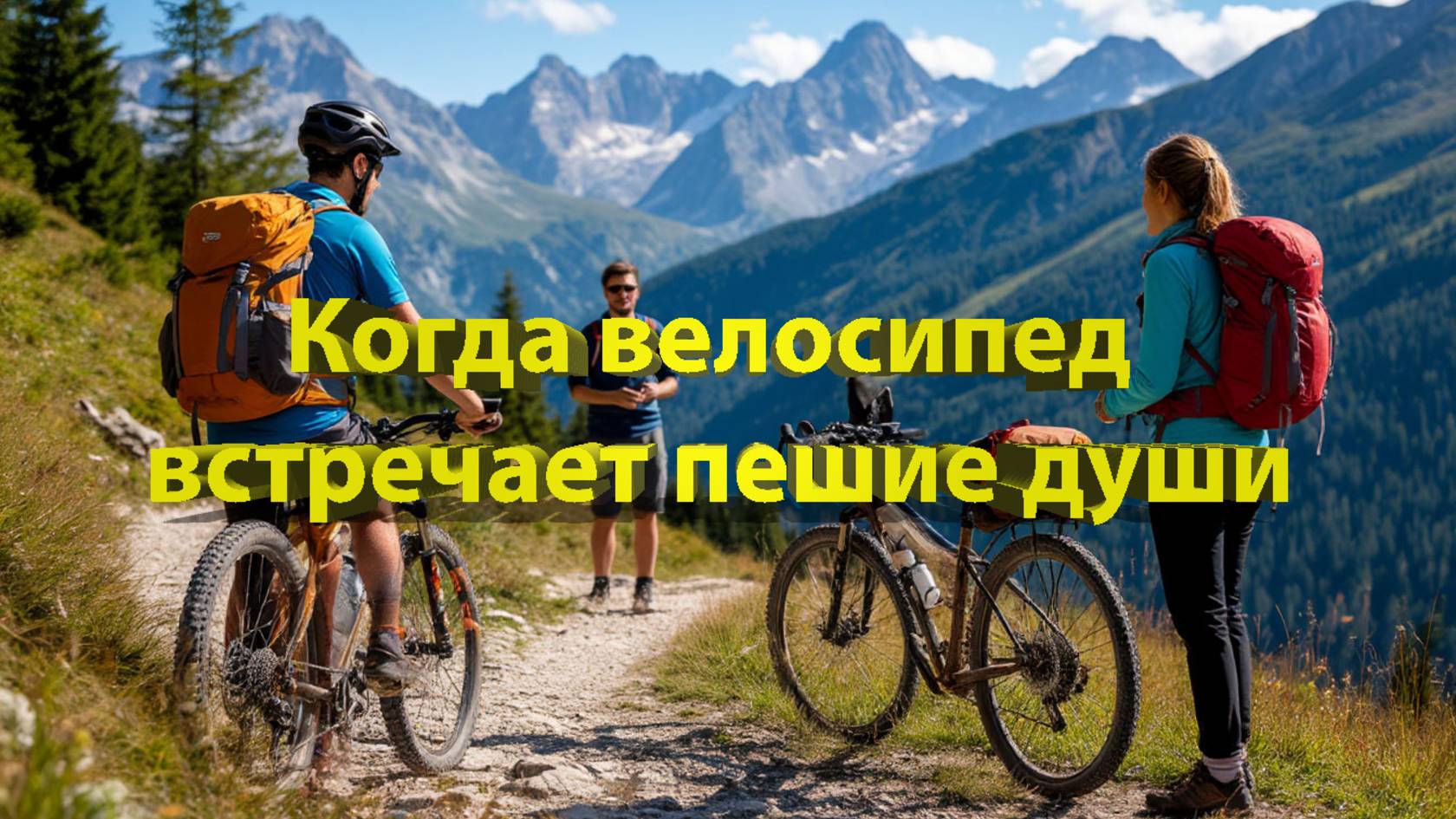 🚲 Алтайские встречи: когда велосипед встречает пешие души