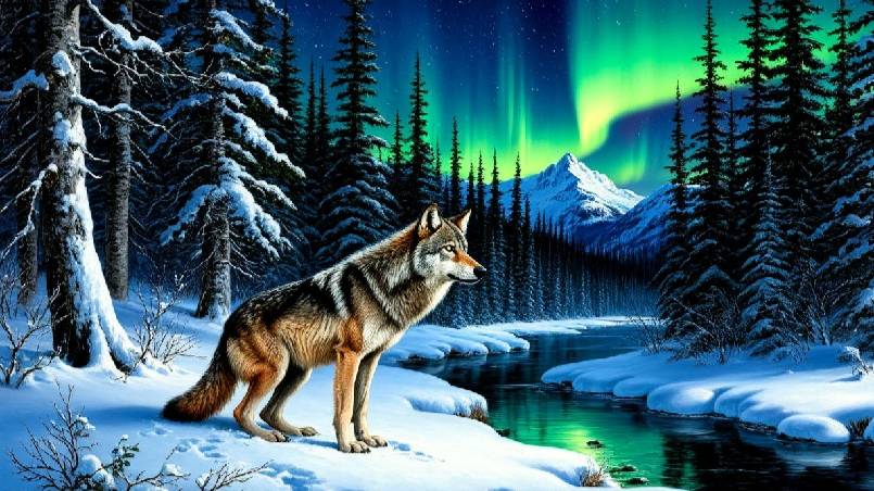 Волки снежных долин – почтальон Хартли и волк.