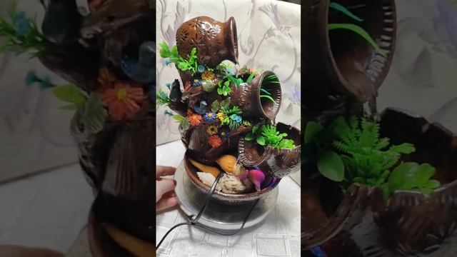 Настольный фонтан. Глина брауни