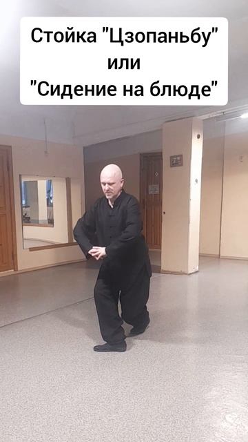 Базовые шаги тайцзицюань. Выход в стойку "Цзопаньбу"("Сидение на блюде" или круговой охват) #shorts