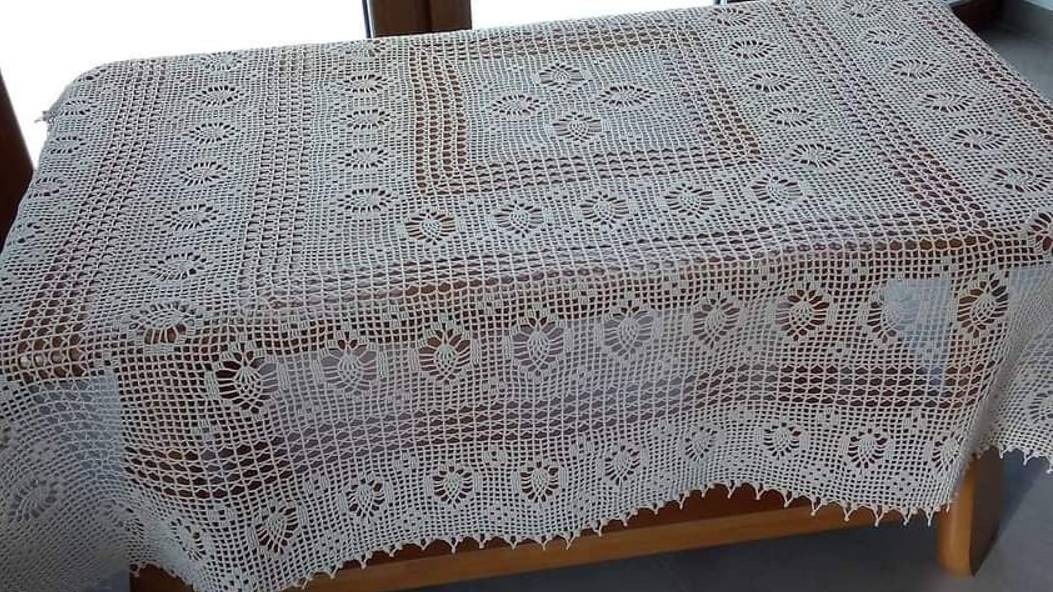 Вяжем Скатерть Крючком в Технике Филейного Вязания (Часть 1)