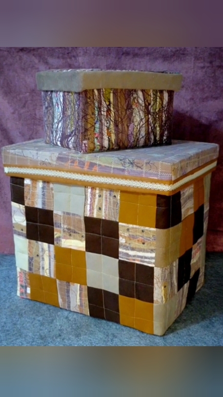 Лоскутные коробки! 🤍🌹#shorts #пэчворк #лоскутноешитьё #handmade #творчество #картонаж #декор