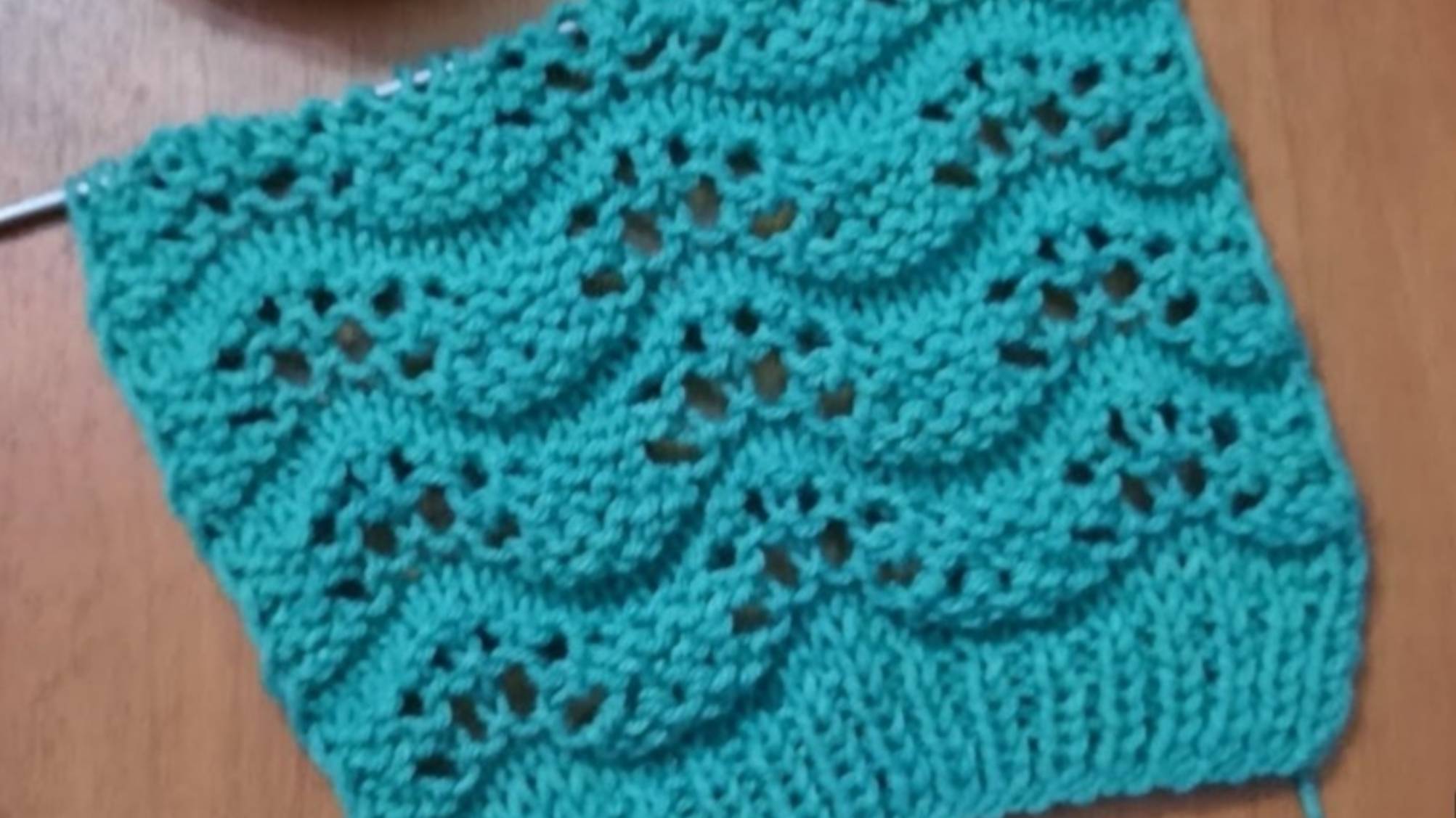 Узор спицами "АЖУРНАЯ ВОЛНА".