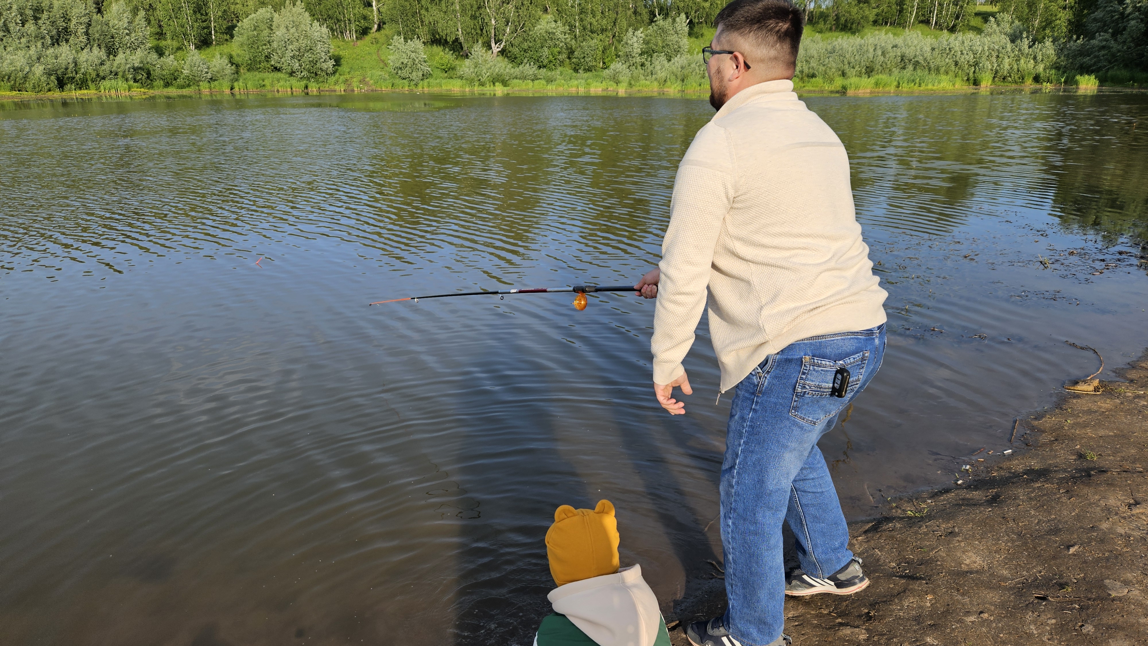 Обзор рыбалки🐡 на реке Киндерка в Казани. Птичьи концерты 🦩