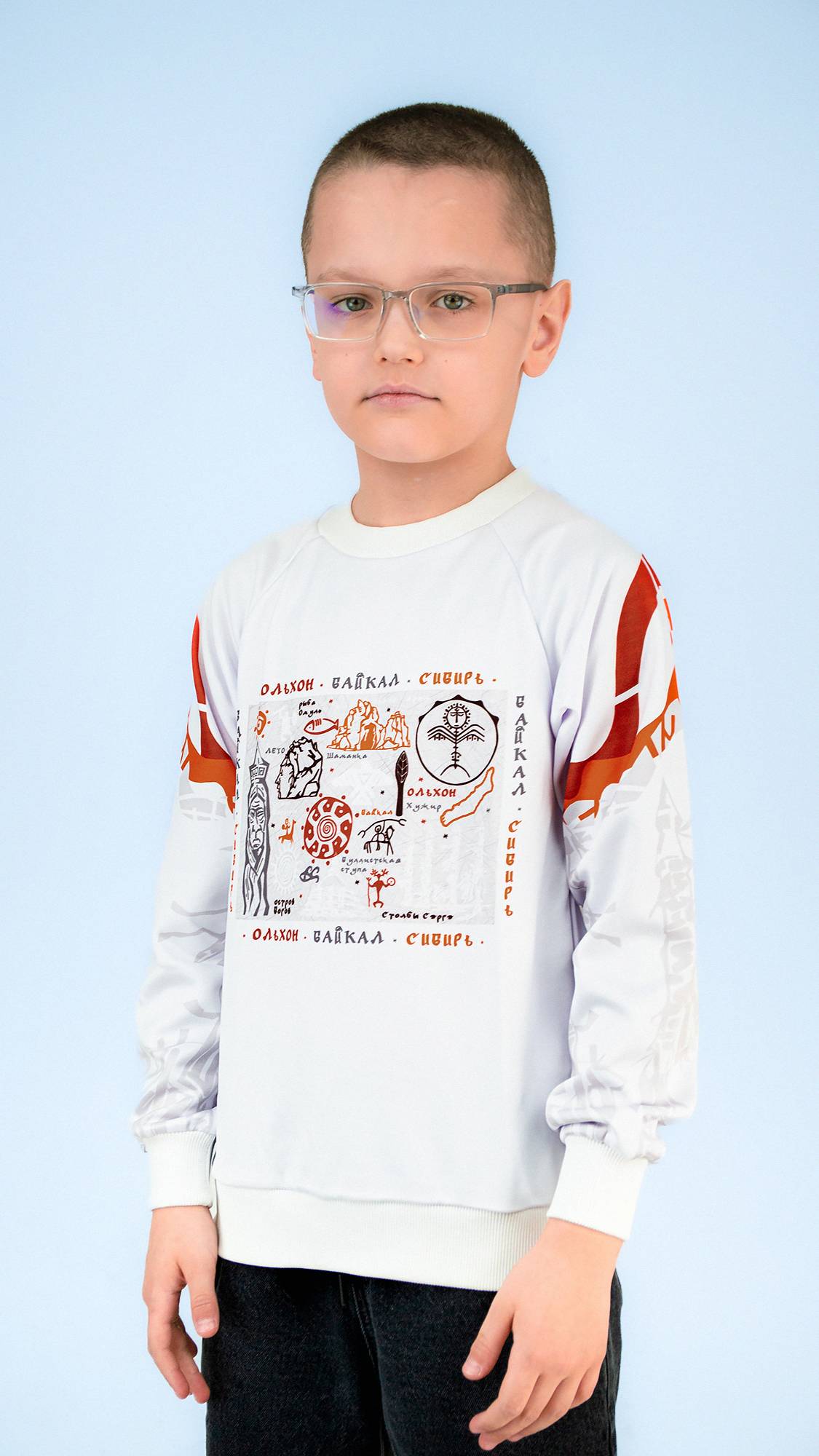 Свитшот детский ОЛЬХОН (белый)