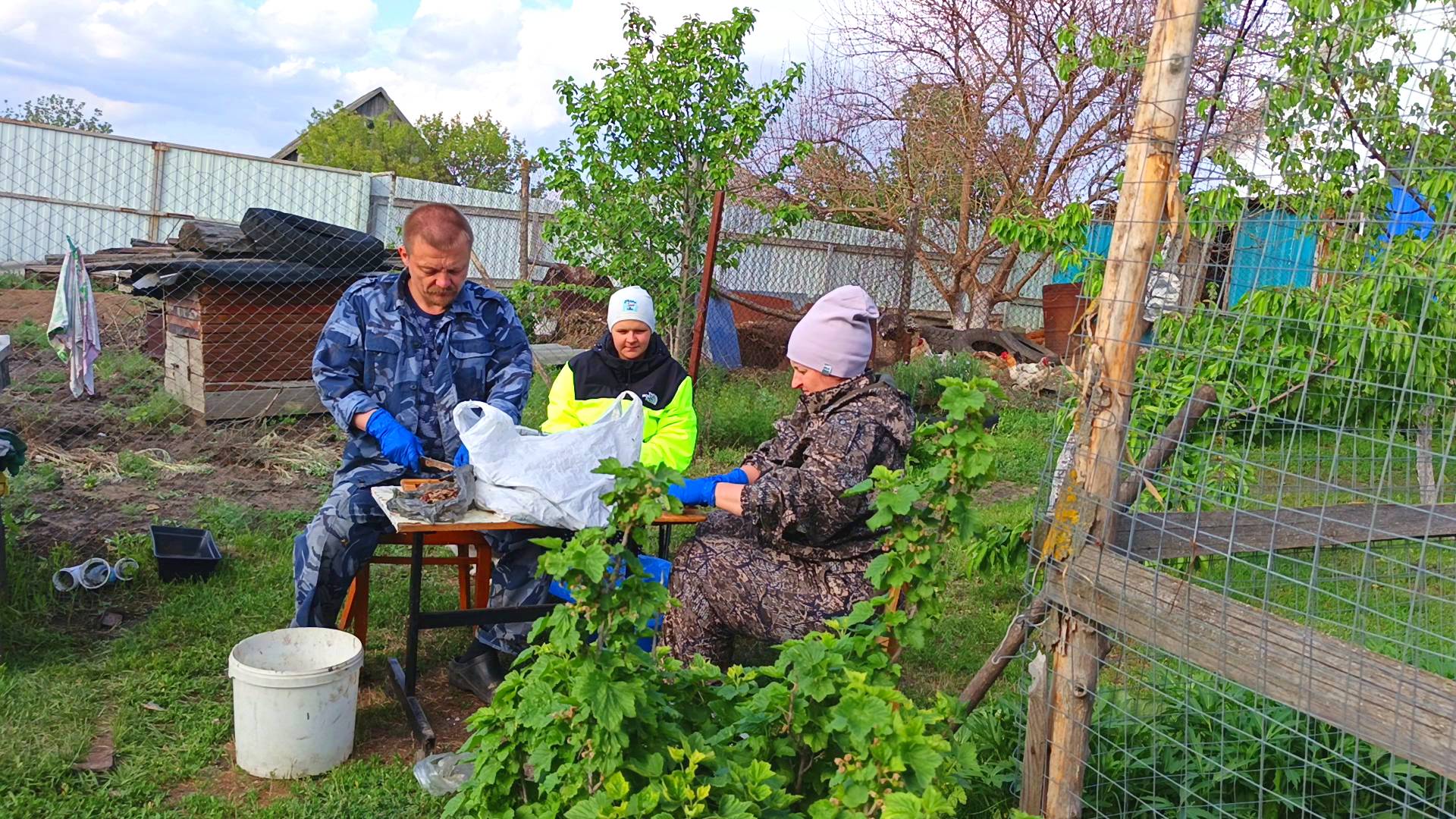 САЖАЕМ ОГОРОД. ЧИСТИМ РЫБУ ДЛЯ ТУШЁНКИ. ПОДВЯЗАЛИ ТОМАТЫ. ЖИЗНЬ В ГЛУШИ.