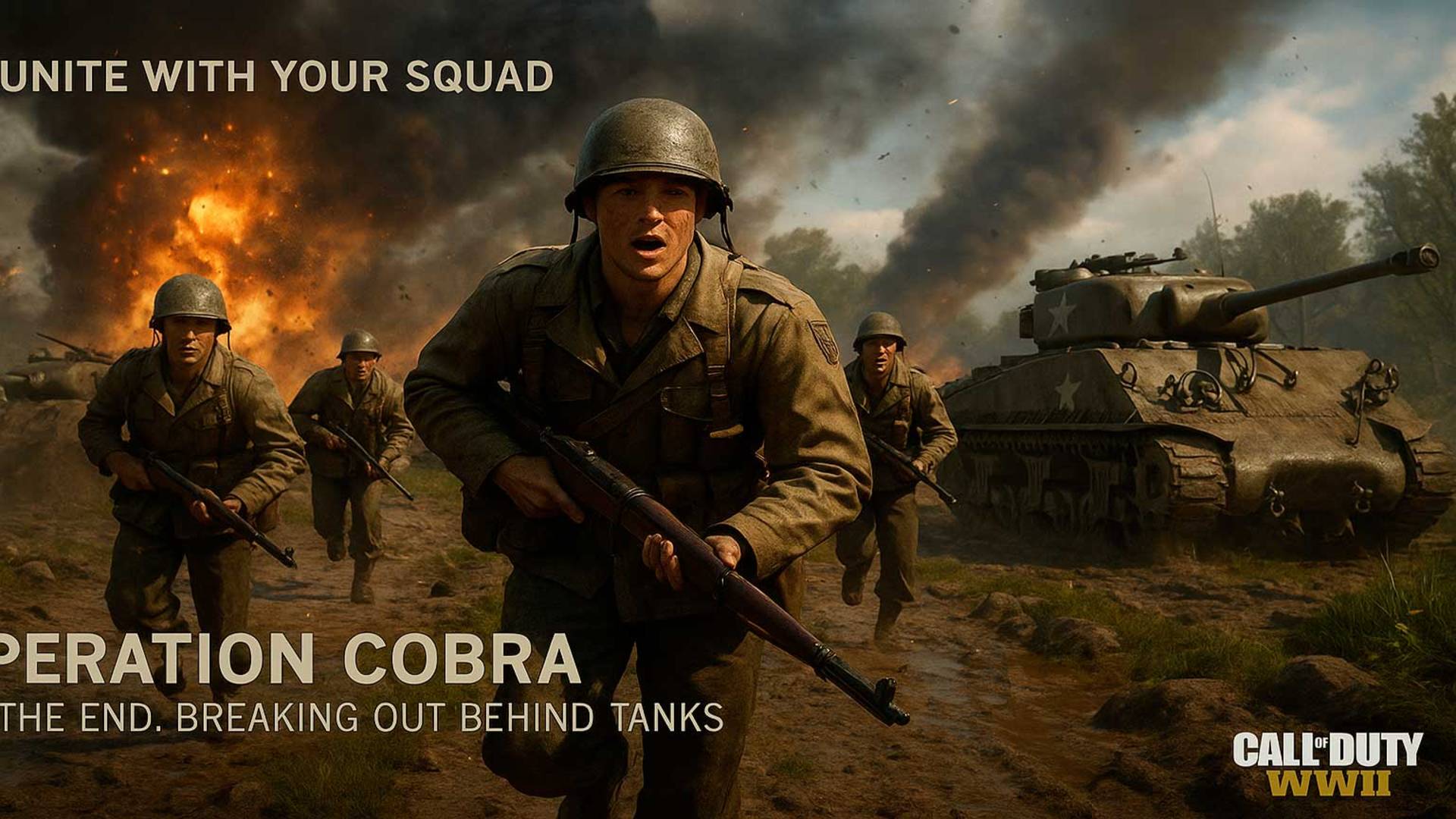 ОПЕРАЦИЯ "КОБРА" | Взвод. Прорыв. Танки. | Call of Duty: WWII