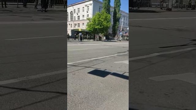 Репетиция прохождения техники  - подготовка к Параду 9 мая 2025 в Воронеже