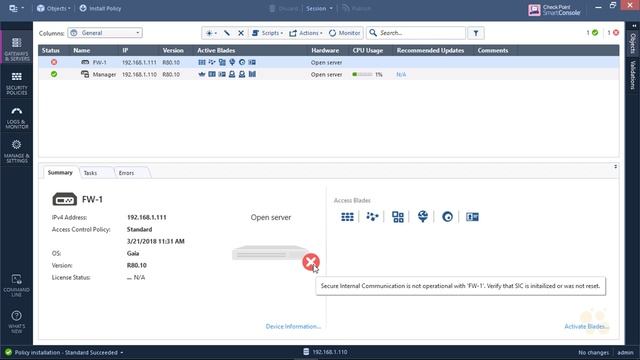 9 Check Point CCSA R80 Initial Installation and Configuration