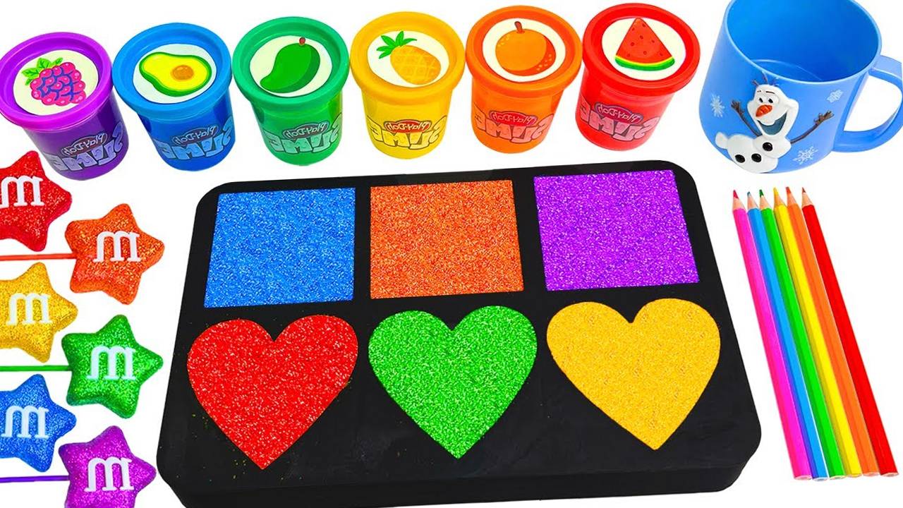 Мультики про разноцветные сердечки из слаймов для малышей. Яркие Мультики для детей.