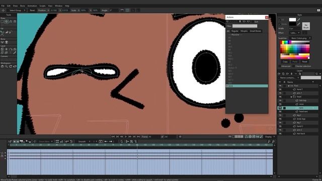 Бесплатный курс по Moho 14 - Урок 23 - Умные кости для векторного персонажа (Smart bones)