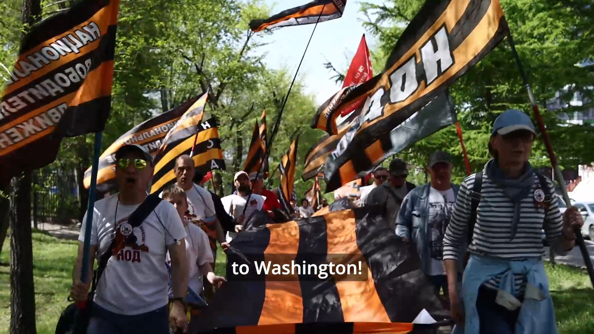 В центре ХАБАРОВСКА прошёл МАРШ на ВАШИНГТОН