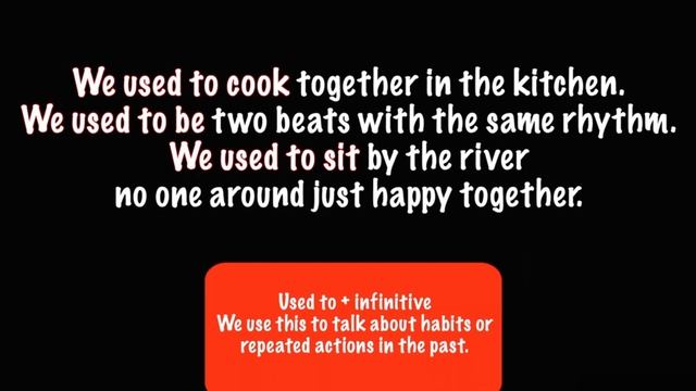 used to + infinitive song_english with beats_video