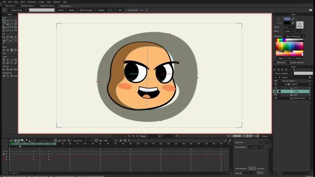 Как использовать жидкие формы (Liquid shapes) при создании персонажа в Moho 14 - 1