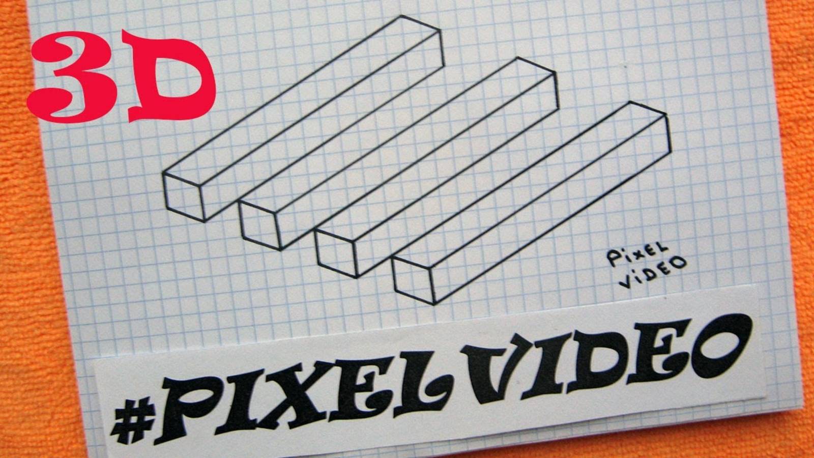 Оптические иллюзии или обман зрения по клеточкам  #pixelvideo3d
