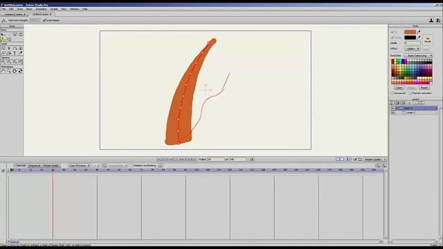 Как рисуя управлять костями при анимации (Sketch Bones) в Moho - 1