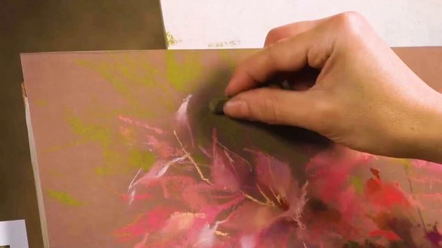 Рододендрон. Цветы сухой пастелью. Рисует художник Татьяна Каштальян